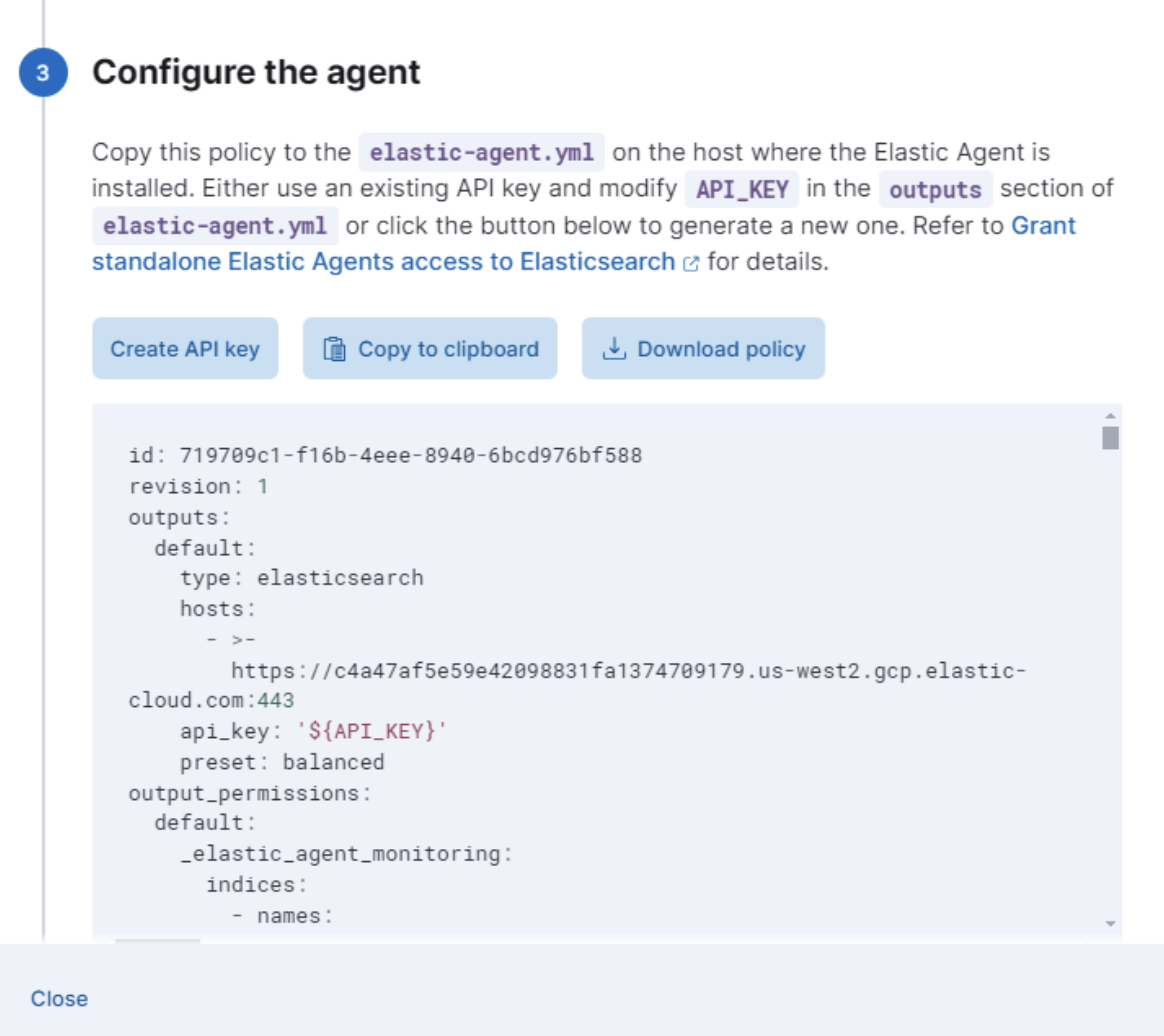 Create a standalone Elastic Agent policy | Fleet and Elastic Agent Guide [8.19] | Elastic