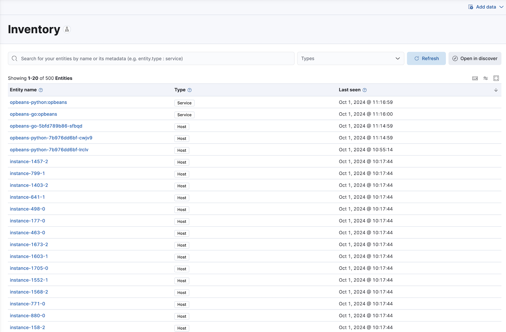Inventory | Elastic Observability [8.19] | Elastic