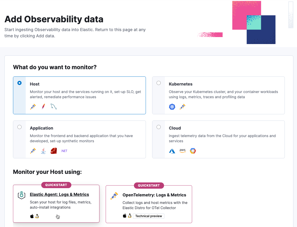 Quickstart: Monitor hosts with Elastic Agent | Elastic Observability [8.19] | Elastic